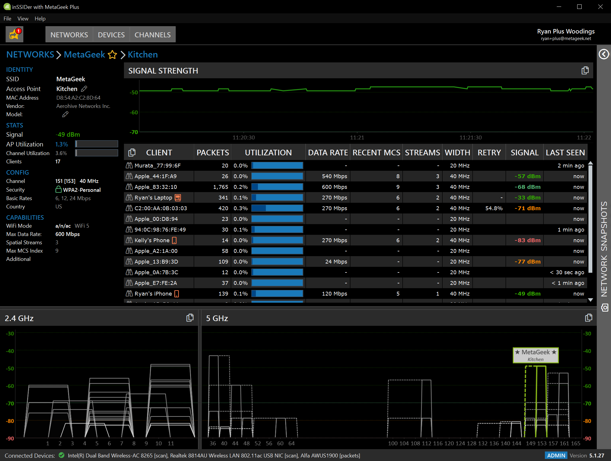 Metageek | InSSIDer with Metageek Plus